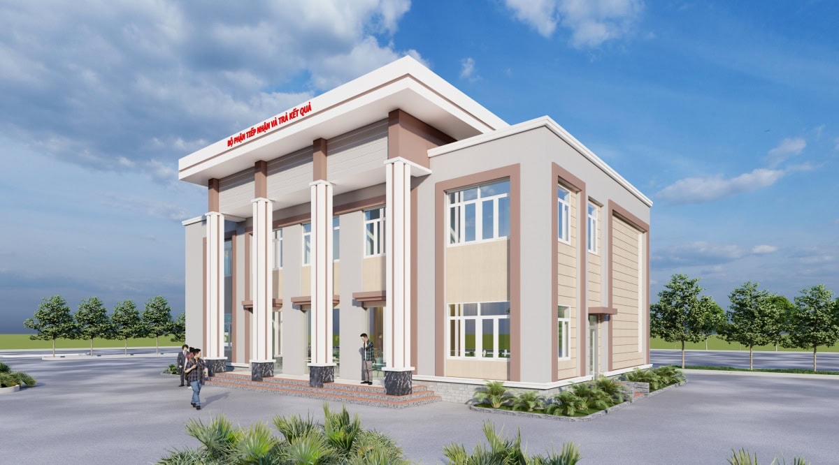 Xây dựng mới bộ phận tiếp nhận và trả kết quả xã An Tây – Thiết kế Bình ...